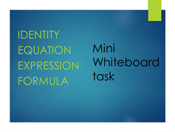 Expressions Equations Identities Formulas | Teaching Resources