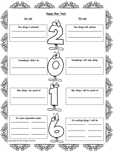 New Year Worksheet by Charleei - Teaching Resources - TES