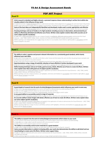 Secondary Art & Design Assessment without Levels Framework - Year 7-11 ...