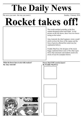 Discovering Forces and drawing force arrows - Cartoon Text and ...