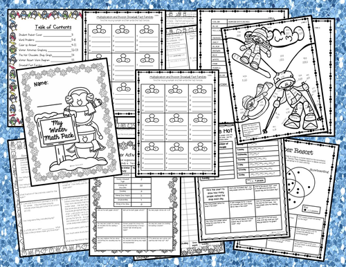 Winter Math Pack for 3rd Grade | Teaching Resources