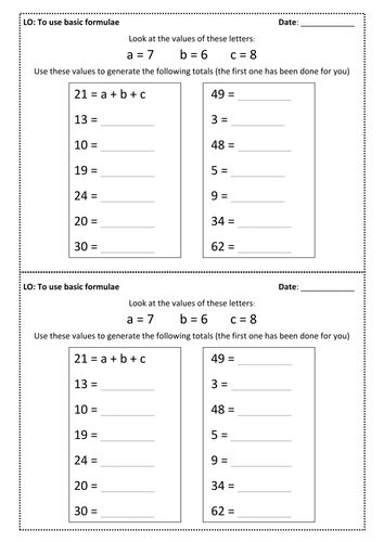 Year 6: Algebra Unit of Work – Week 1 of 2 | Teaching Resources