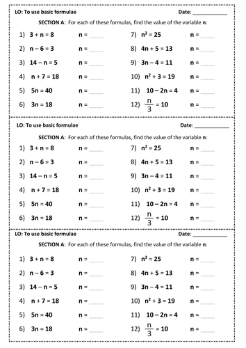 Year 6: Algebra Unit of Work – Week 1 of 2 | Teaching Resources