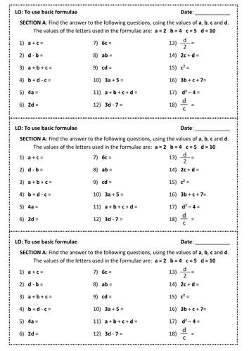 Year 6: Algebra Unit of Work – Week 1 of 2 | Teaching Resources