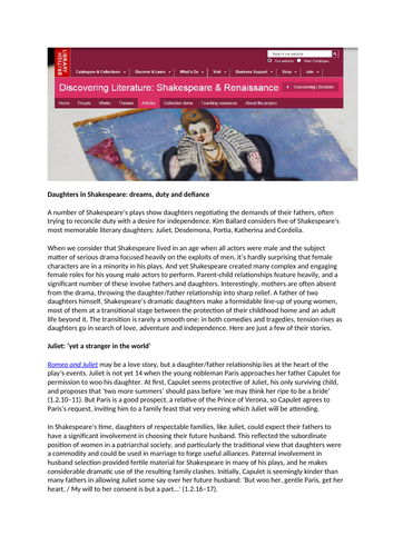 Romeo and Juliet | Teaching Resources
