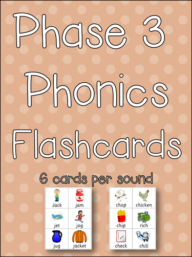 Phase 3 Phonics Flashcards - Print, Laminate, Go! Letters and Sounds ...