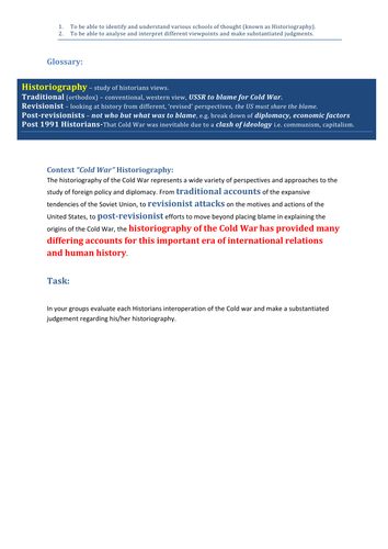 AS/A-level History ,The Cold War, c1945–1991, The Cold War, c1945–1991 ...