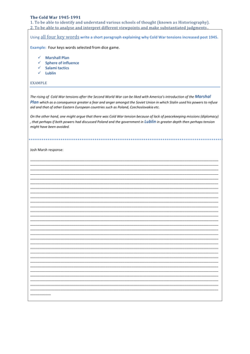 AS/A-level History ,The Cold War, c1945–1991, The Cold War, c1945–1991 ...