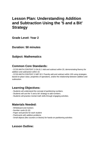 Addition and Subtraction Bundle For Year 2 | Teaching Resources