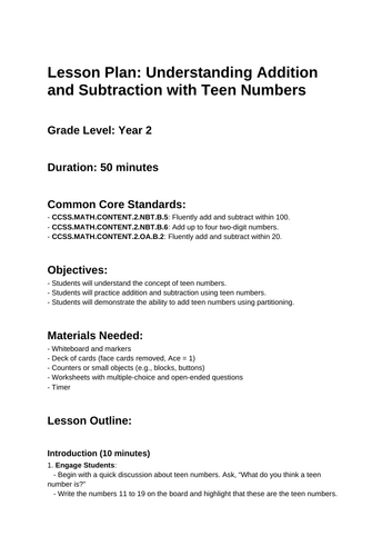 Addition and Subtraction Bundle For Year 2 | Teaching Resources