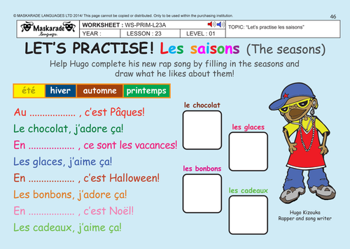 FRENCH - HEALTH & BODY - Y3-Y4: The seasons | Teaching Resources