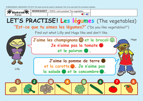 FRENCH – FOOD - Y3-Y4: The vegetables/ les légumes | Teaching Resources