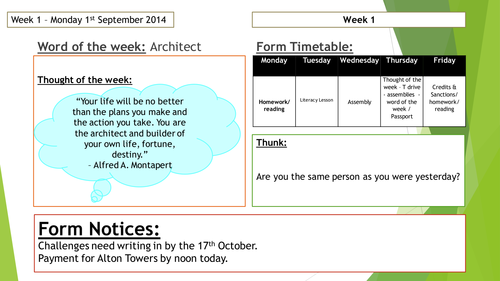 Presentation for form time | Teaching Resources