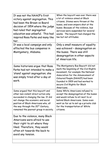 Civil Rights USA 1950s 8 FULL LESSONS | Teaching Resources