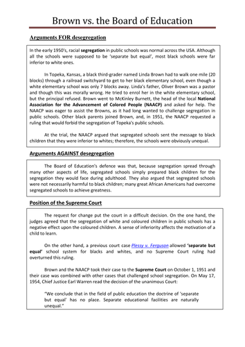 Civil Rights USA 1950s | Teaching Resources