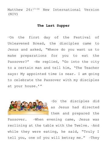 The Last Supper | Teaching Resources