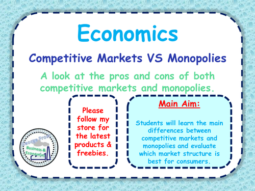 Monopolies & Competitive Markets - Economics - Microeconomics - PPT ...