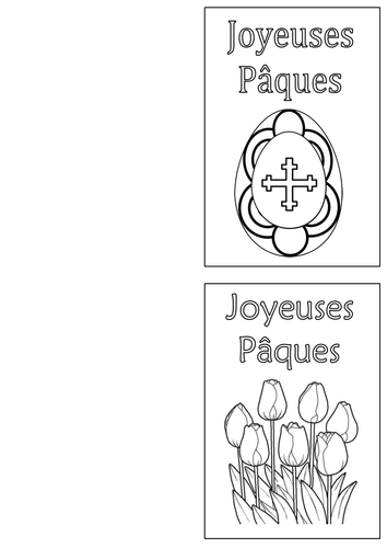FRENCH - Easter - Les Cartes de Joyeuses Pâques - Cards | Teaching ...