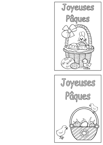 FRENCH - Easter - Les Cartes de Joyeuses Pâques - Cards | Teaching ...