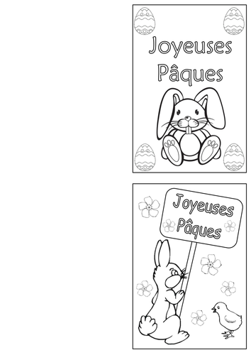 FRENCH - Easter - Les Cartes de Joyeuses Pâques - Cards | Teaching ...