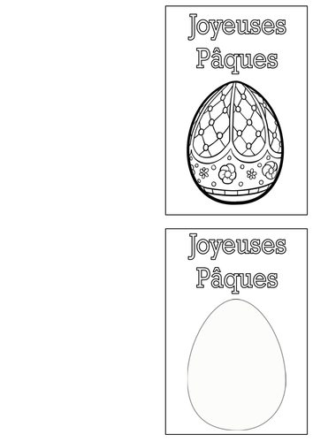 FRENCH - Easter - Les Cartes de Joyeuses Pâques - Cards | Teaching ...