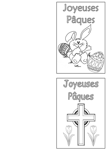 FRENCH - Easter - Les Cartes de Joyeuses Pâques - Cards | Teaching ...