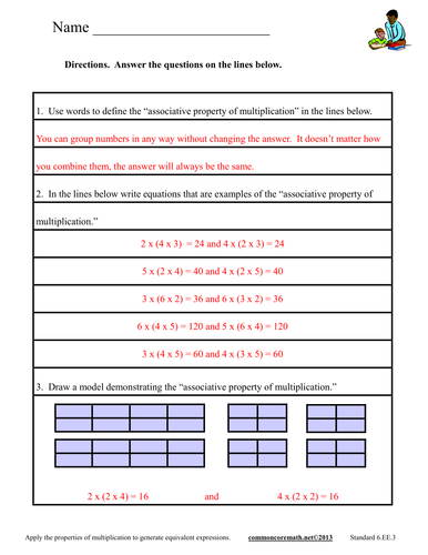 Use Properties of Operations to Create Equivalent Expressions, Full ...