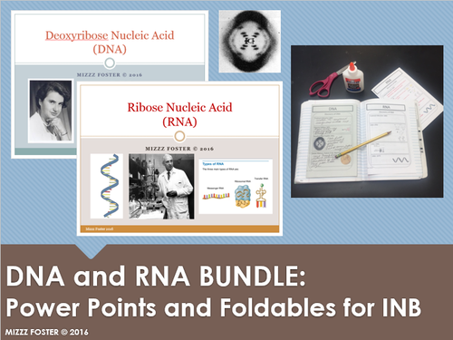 DNA and RNA Bundle: 2 Power points and 2 Graphic Organizer Foldables ...