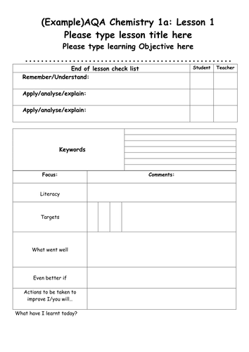 Lesson cover- assessment | Teaching Resources