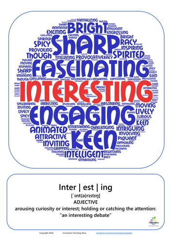 Eye Catching Synonym Posters (CLEVER words for Creative Writers ...