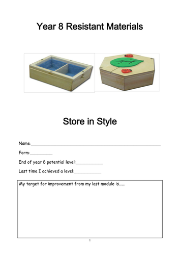 Year 8 full scheme for woodwork project | Teaching Resources