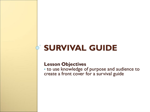 Writing for Purpose and Audience - Survival Guide 1 | Teaching Resources