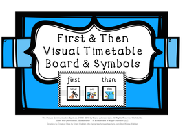 First & Then visual timetable board with timetable symbols by ...