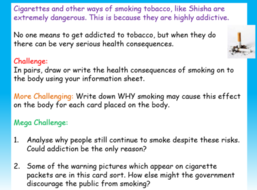 Smoking PSHE | Teaching Resources