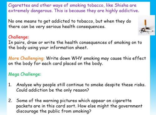 Smoking PSHE | Teaching Resources