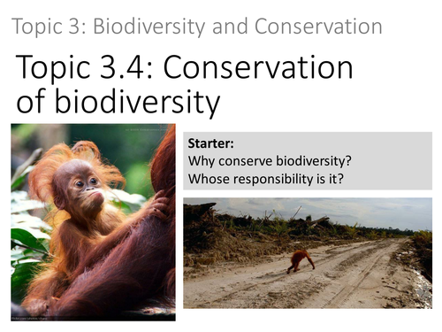 Topic 3.4 Conservation of biodiversity ESS | Teaching Resources