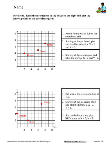 Coordinate Plane Word Problems Workbook - 5.G.2 | Teaching Resources