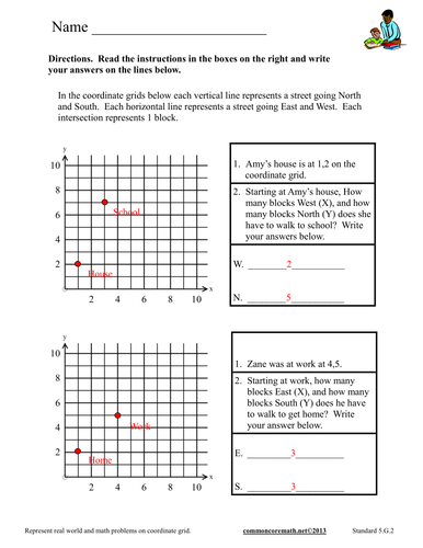 Coordinate Plane Word Problems Workbook - 5.G.2 | Teaching Resources