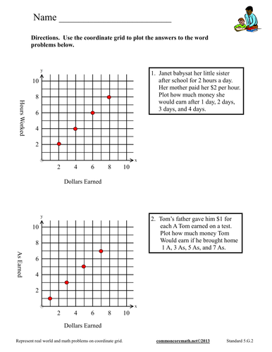 Coordinate Plane Word Problems Workbook - 5.G.2 | Teaching Resources