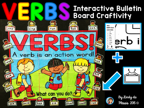 Verbs Interactive Bulletin Board | Teaching Resources