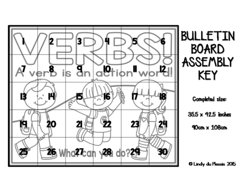 Verbs Interactive Bulletin Board | Teaching Resources
