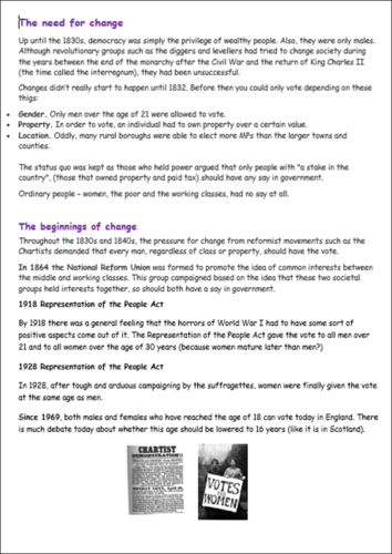 Democracy - Citizenship | Teaching Resources