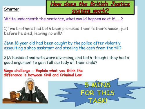 Law: Criminal / Civil + Courts | Teaching Resources
