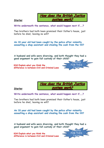 Law: Criminal / Civil + Courts | Teaching Resources