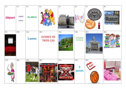 BOARD GAME -- LOISIRS, LE WEEKEND DERNIER | Teaching Resources