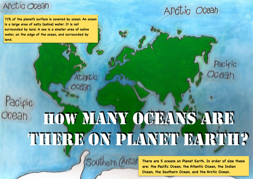 Geography: Oceans (How many oceans are there on Earth?) | Teaching ...