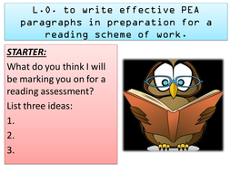 PEA Paragraphs Introduction | Teaching Resources