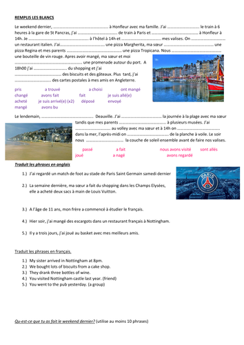 LE WEEKEND DERNIER | Teaching Resources