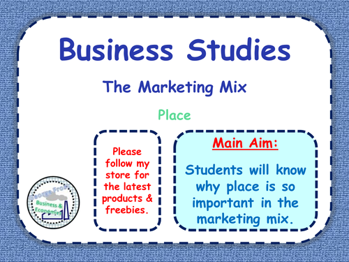 Place - The Marketing Mix - 4 P's - E-Commerce & Distribution Channels ...