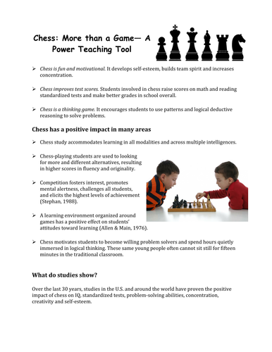 Chess Program | Teaching Resources